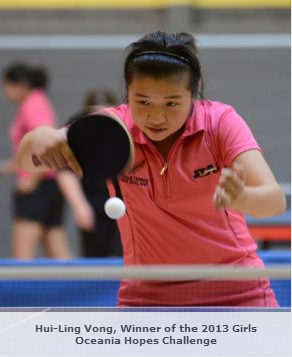 Hui-Ling wins in the ITTF/Oceania Hopes Challenge – Table Tennis Wellington